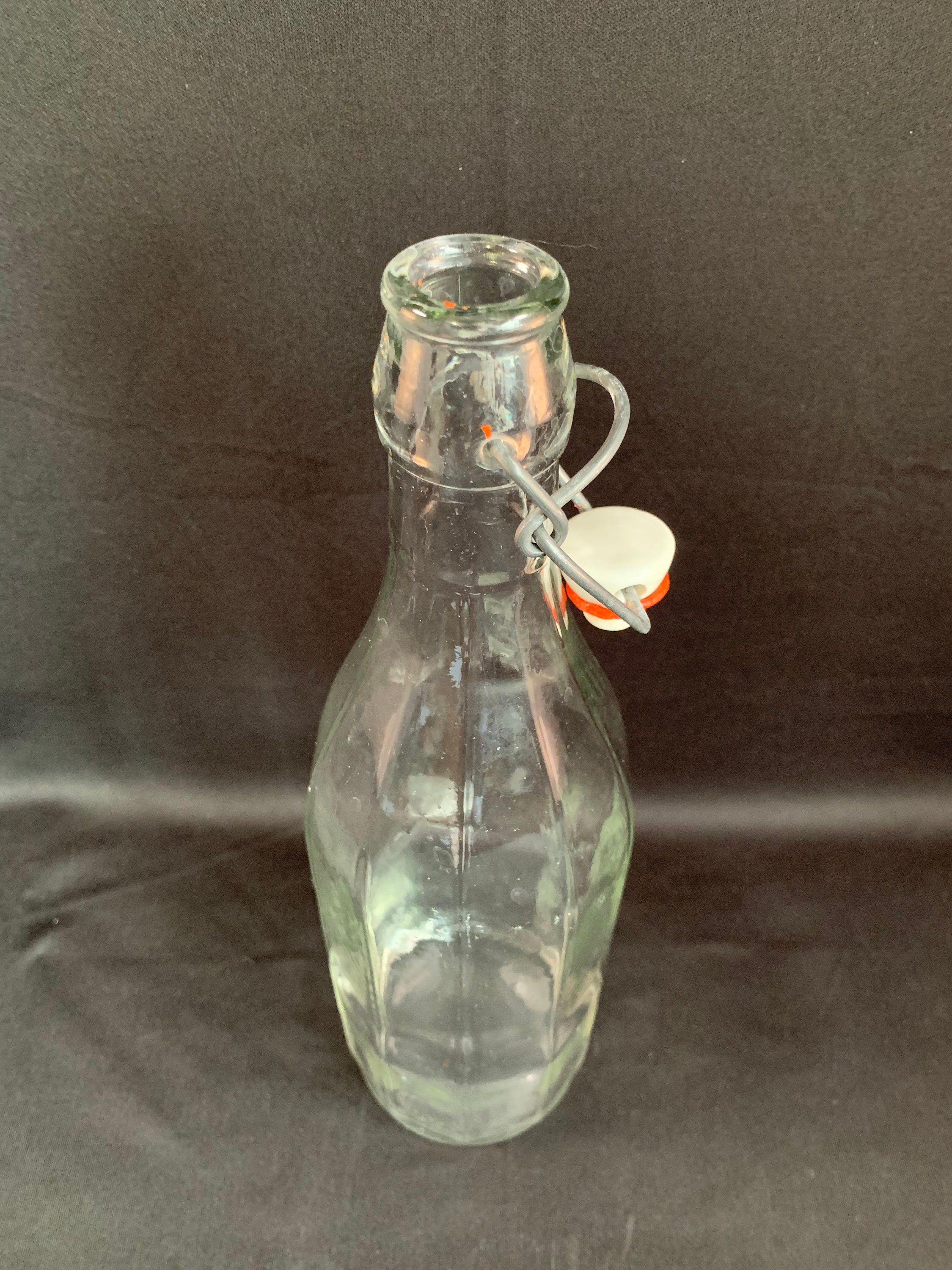 Vintage Glass Bottle With Wire Bale Clamp Lid and Ceramic Closure ...