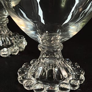 Set of 8 Clear Glass Burple/boopie Stemmed Sherbert/coupe Anchor ...