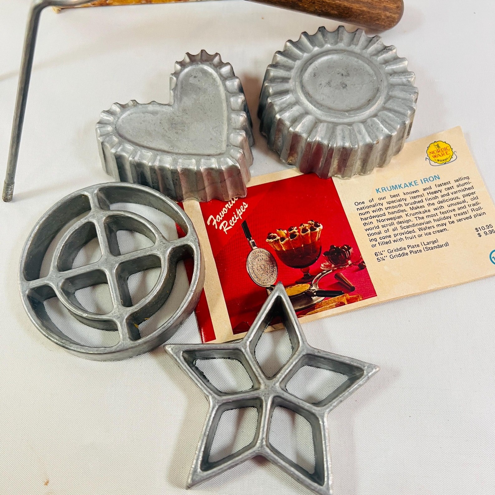 Nordic Ware Double Rosette & Timbale Iron 2 Molds per Dip Complete in ...