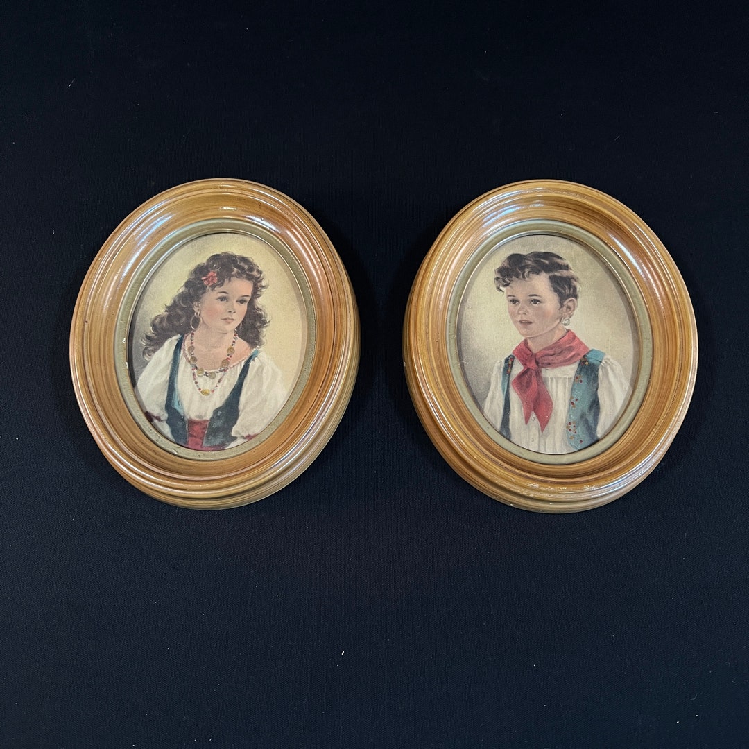 1940’s Pair of Girl and Boy ‘chico and Elena’ by Ann Allaban Prints ...