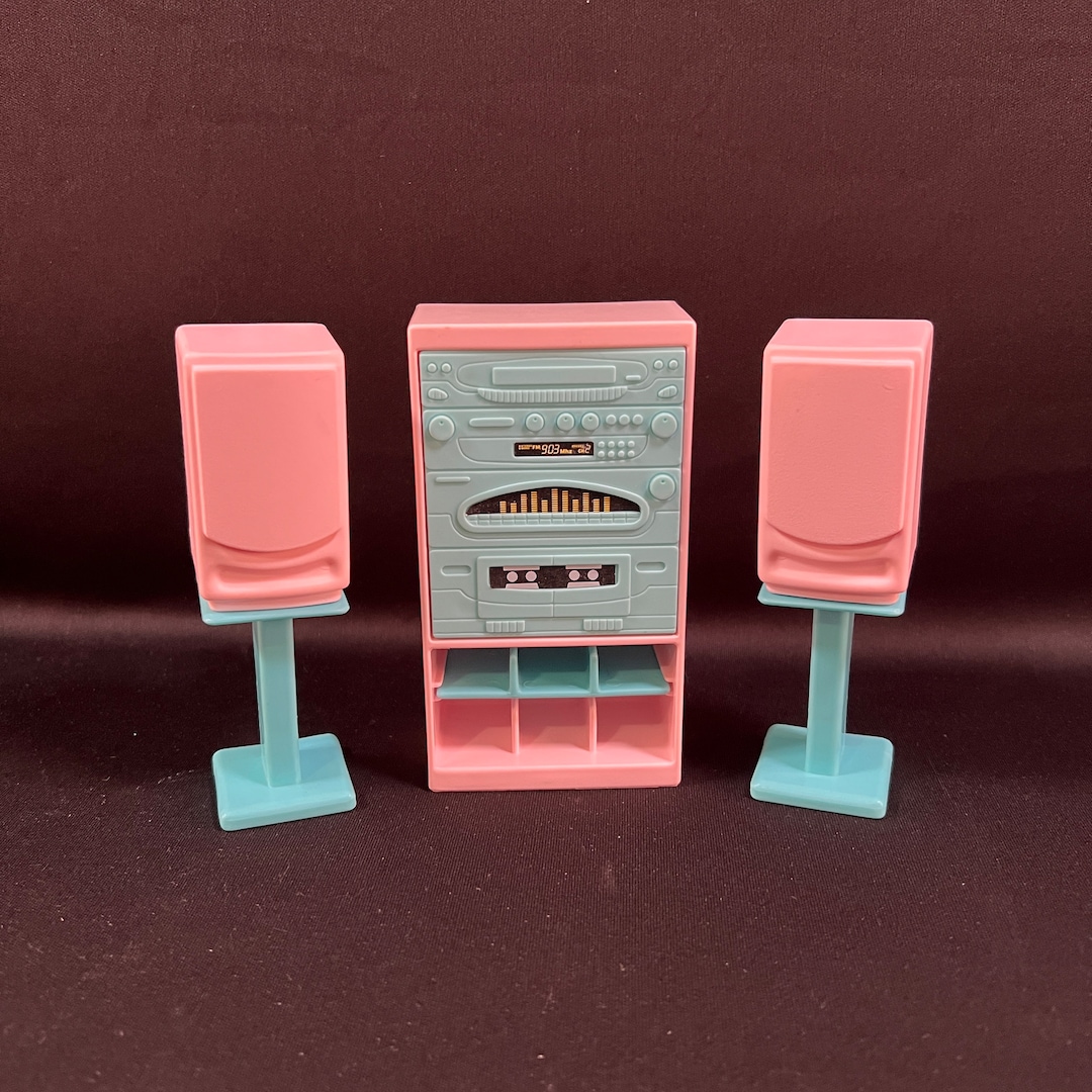 1990's Barbie Stereo and Speakers Play Set, Barbie Doll Furniture ...