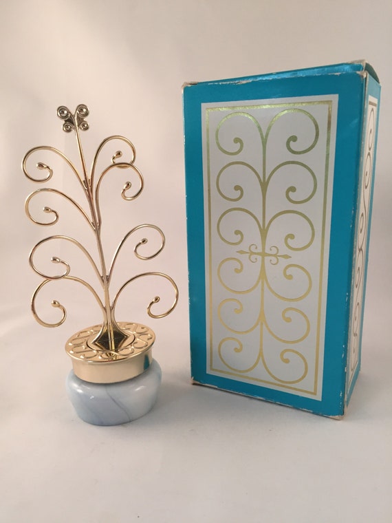 Avon Keepsake Moonwind Cream Sachet Earring Holder in Original | Etsy