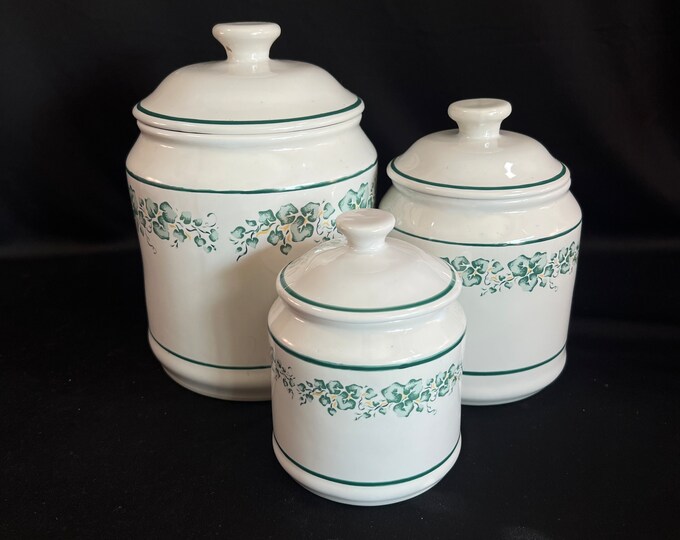 Set of Callaway Ivy Corelle Canisters, Corelle Coordinates Kitchen ...