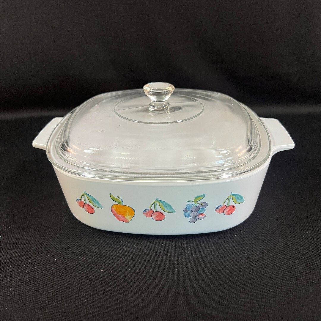 2 Liter Fruit Basket Corning Ware Casserole Dish With Clear Glass Lid, Baking Dish, A-2-B/2 ...