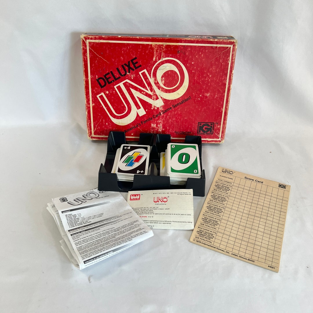 Vintage 1978 Deluxe Uno Card Game, Complete, Another Family Card Game ...