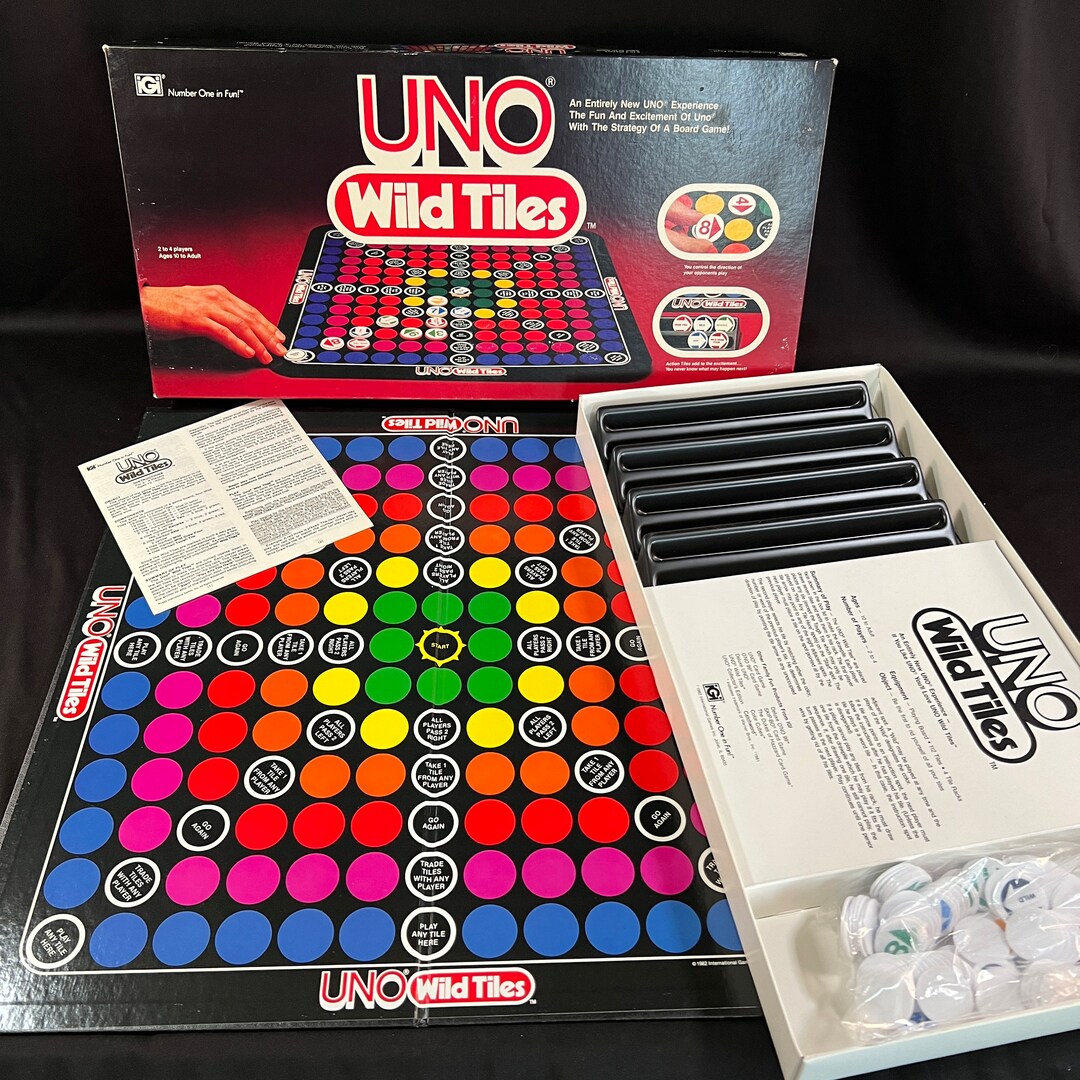 Vintage 1982 Uno Wild Tiles Game, Complete, Another Family Card Game ...