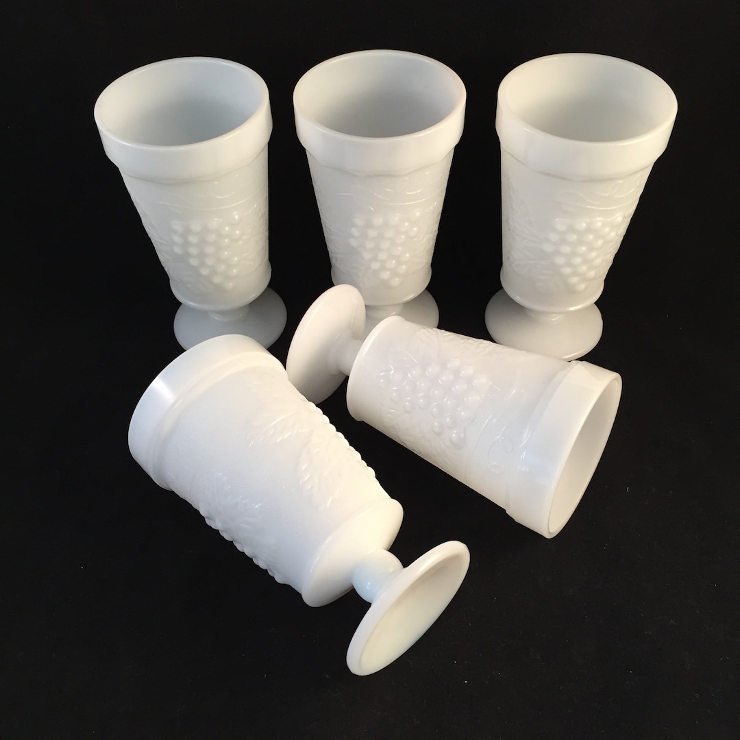 Vintage Milk Glass Milkshake Glasses Vintage Milk Glass - Etsy