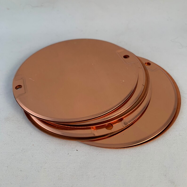 Set of 8 Copper Back Plates Large Round Back Plates Copper - Etsy