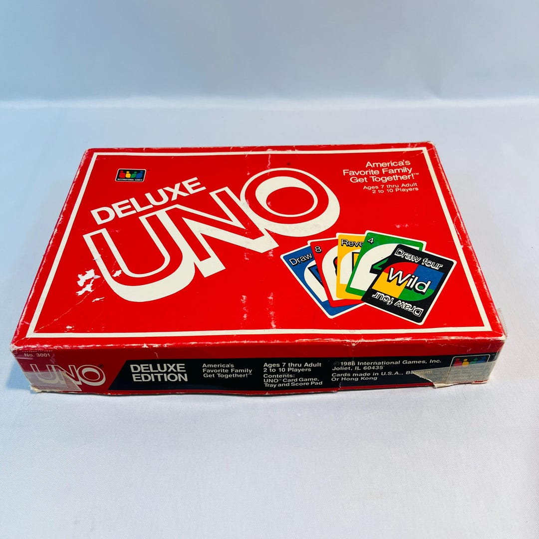 Vintage 1986 Deluxe Uno Card Game, Complete, Another Family Card Game ...