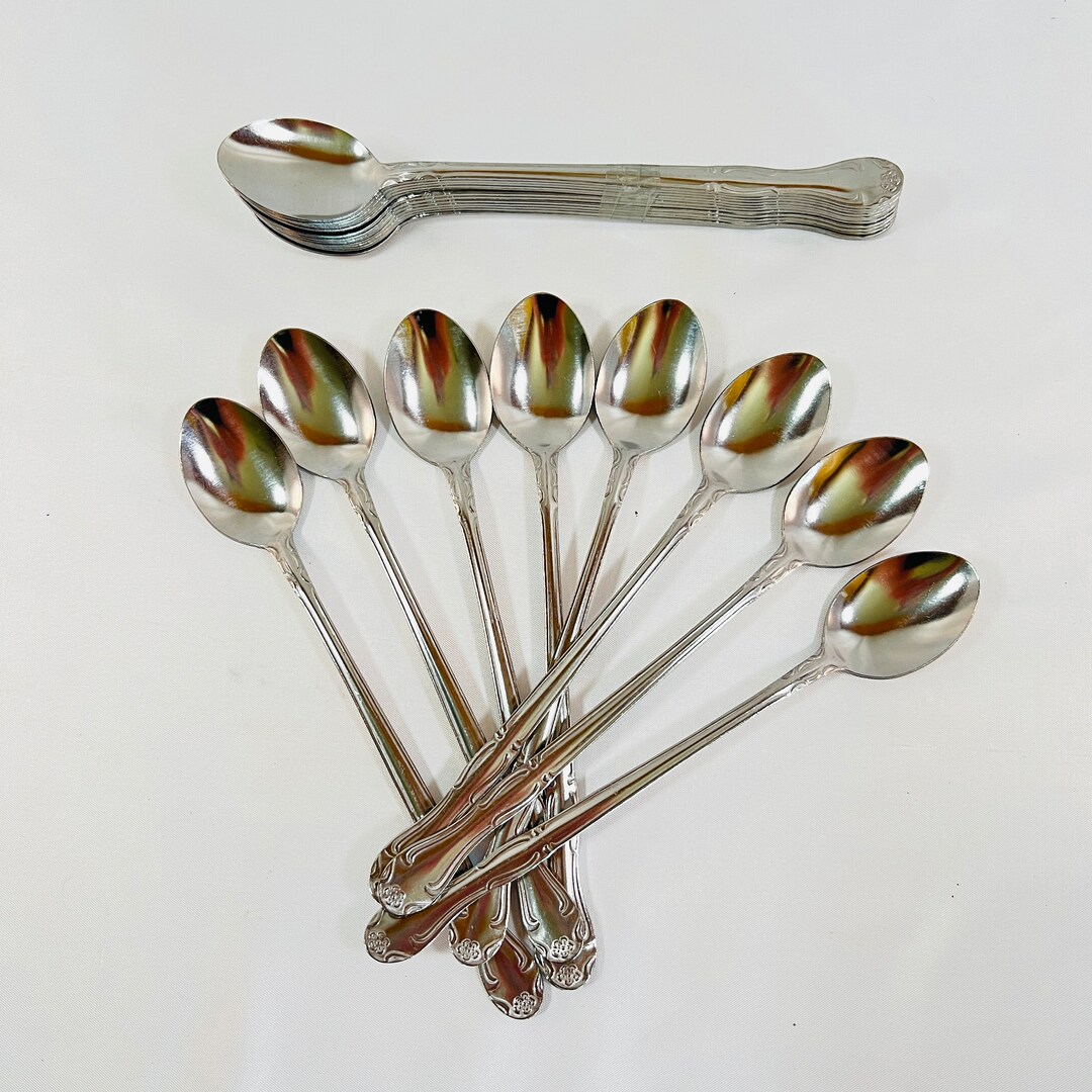 20 Iced Teaspoons, Walco Stainless View Pak Barclay, Long Ice Tea ...