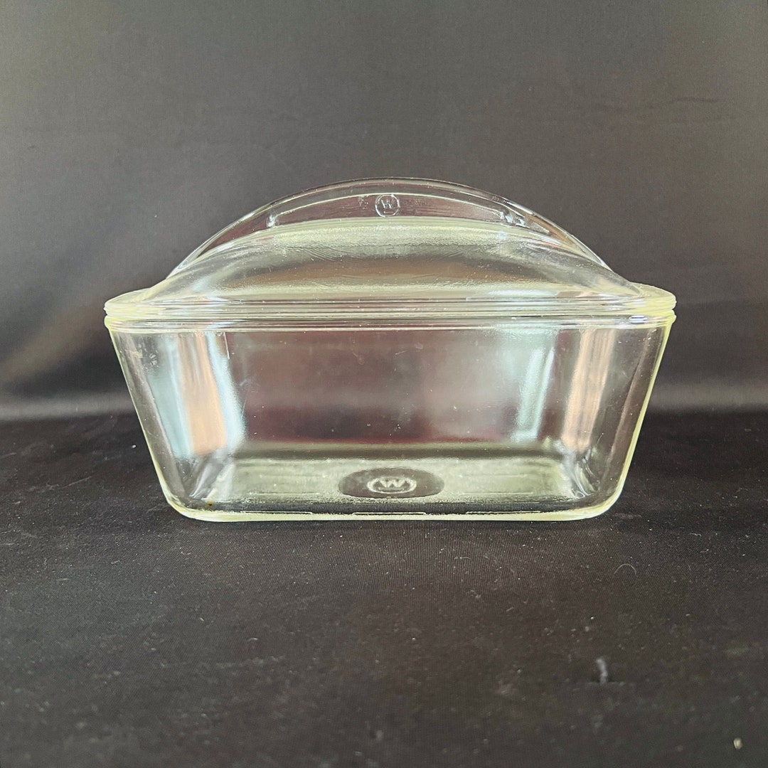 1950's Westinghouse Clear Glass Refrigerator Dish With Lid, Glass Bread ...