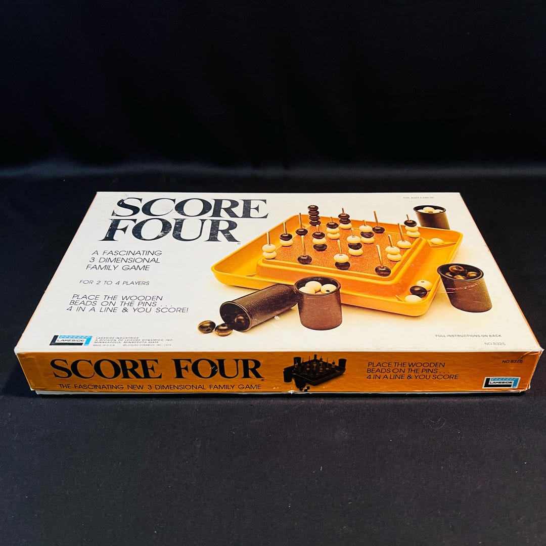 1974 Vintage Score Four Game in Original Box, Complete With All Pieces ...