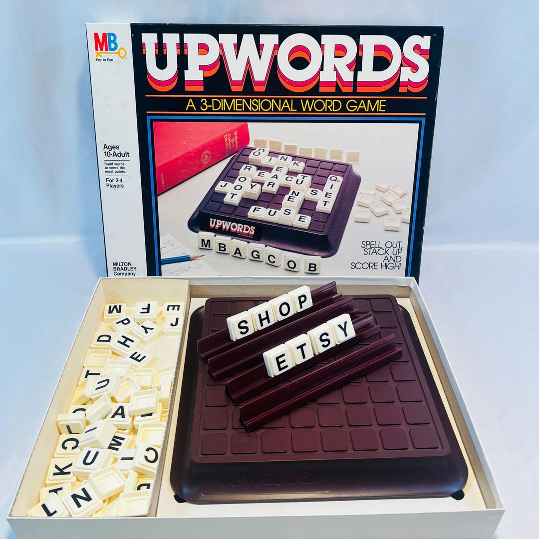 Vintage 1983 Upwords 3 Dimensional Word Game by Milton Bradley ...