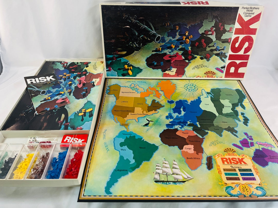 Vintage 1980 Risk Game by Parker Brothers, Age 10 - Adult, Game is ...