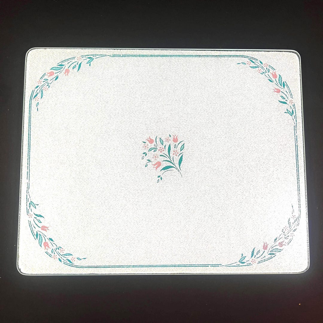 15" X 12" Corelle Rosemarie Counter Saver Cutting Board With Rubber ...