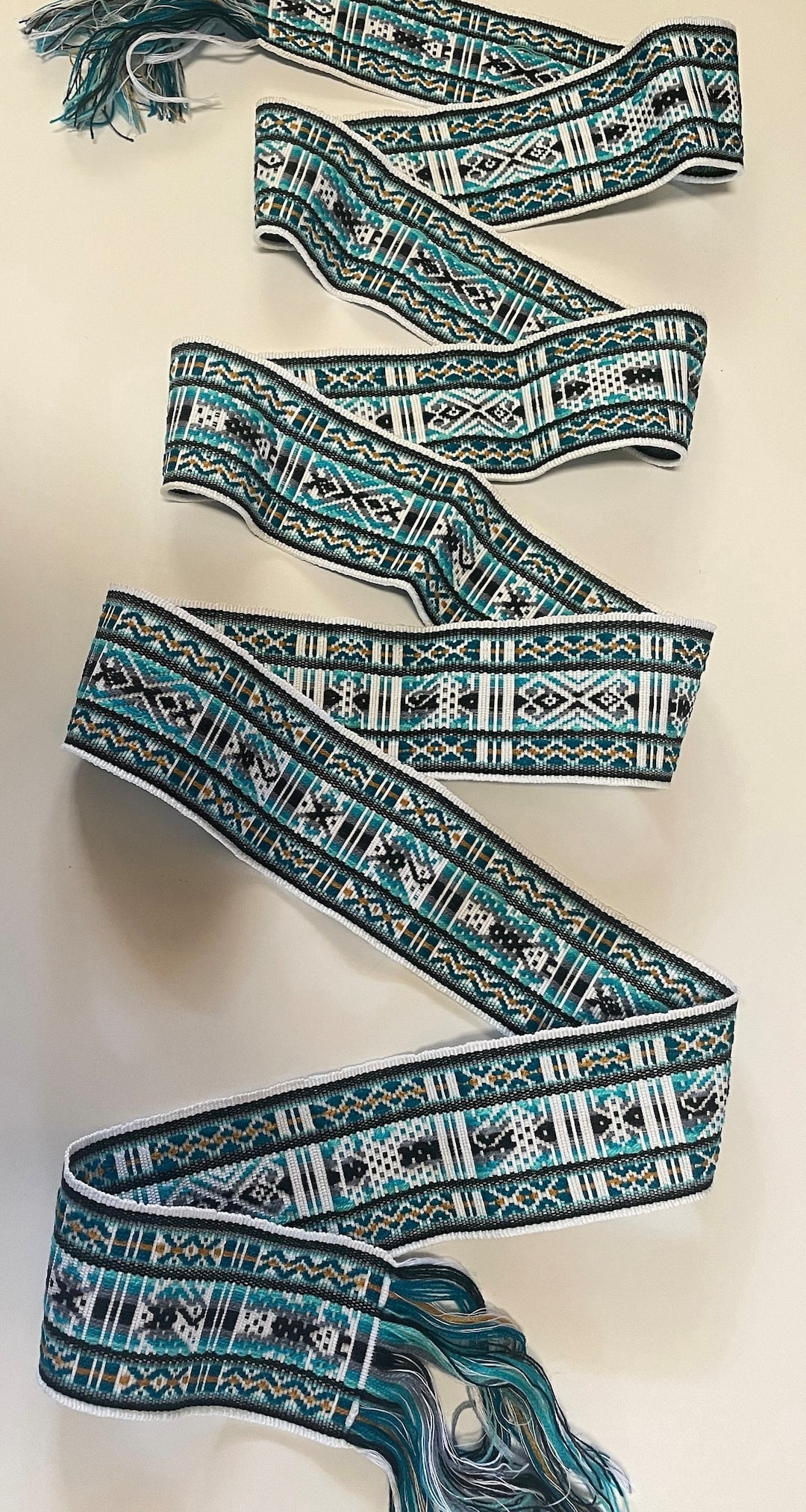 Ecuadorian Sash Belt/''hand Woven Sash/ Woven Ethnic Ribbon/ DIY Belt ...