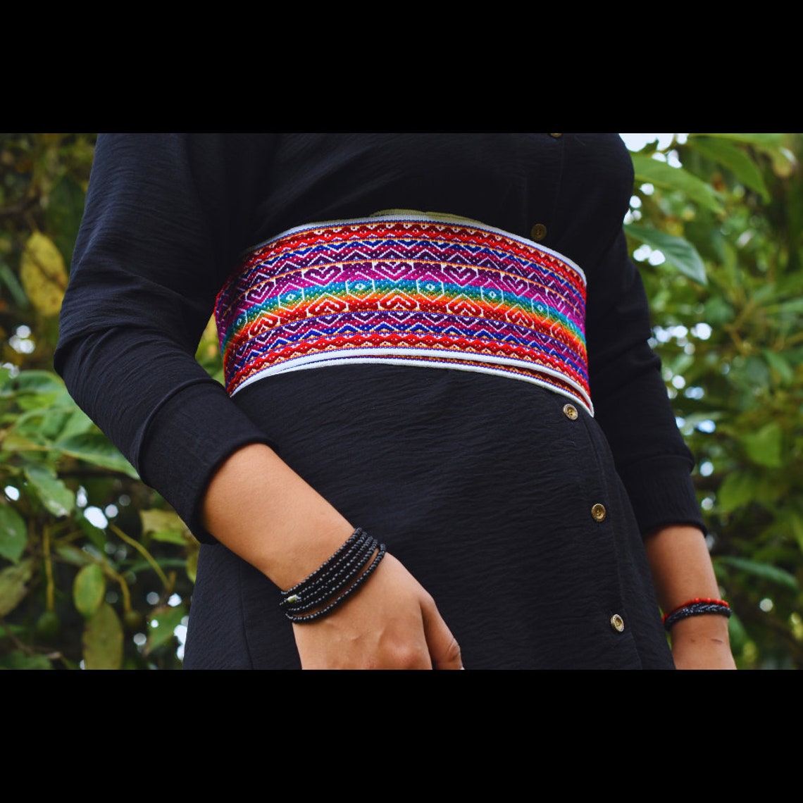 Ecuadorian Sash Belt/''hand Woven Sash/ Hand Woven Ethnic Ribbon/ DIY ...