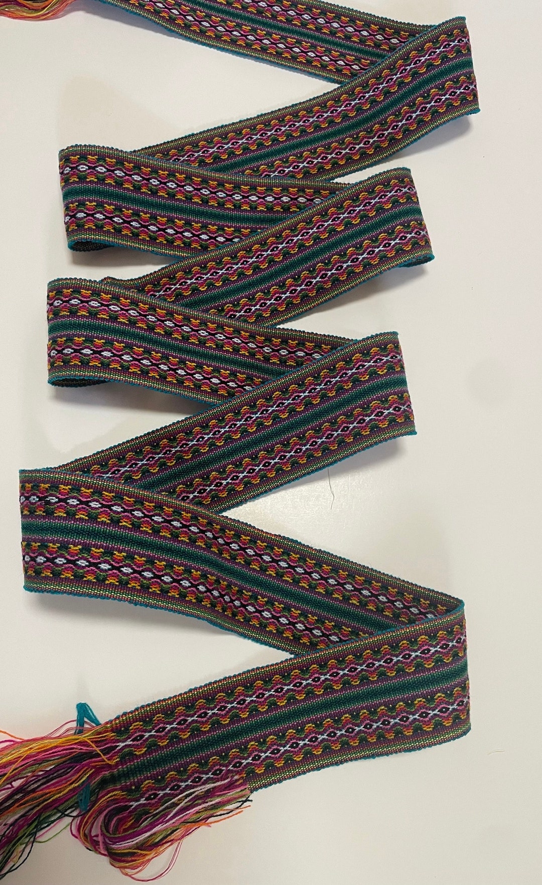 Hand Woven Ecuadorian Sash Belt: Ethnic Ribbon DIY Faja - Etsy