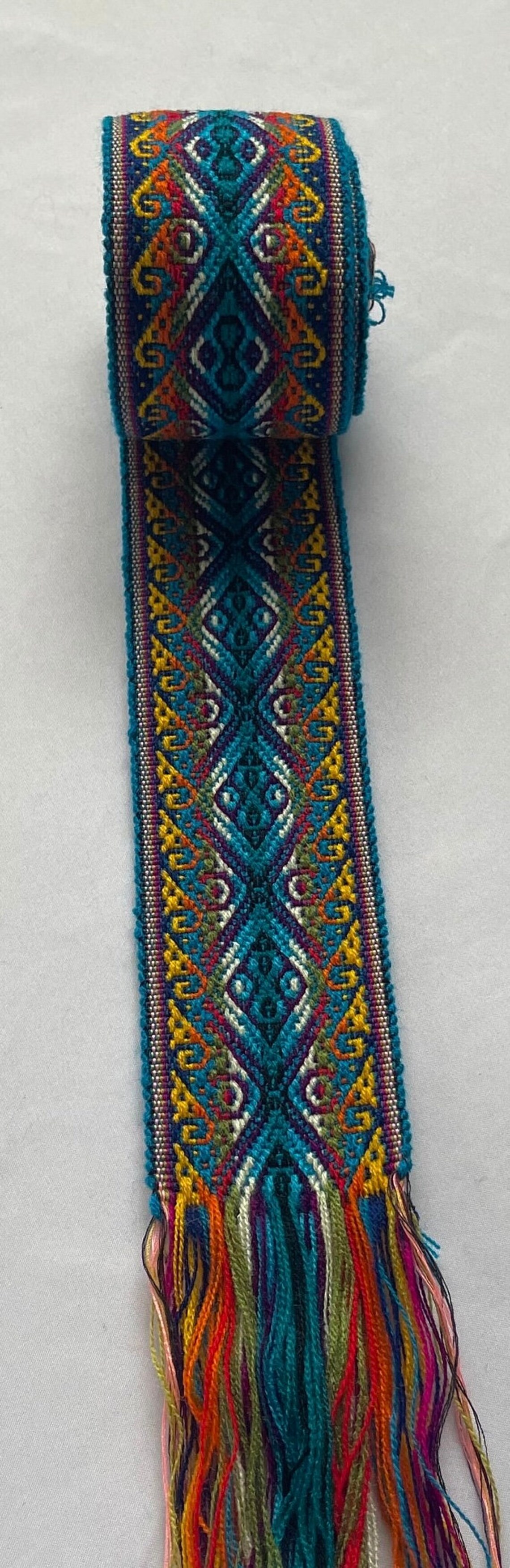 Ecuadorian Sash Belt/''hand Woven Sash/ Woven Ethnic Ribbon/ DIY Belt ...