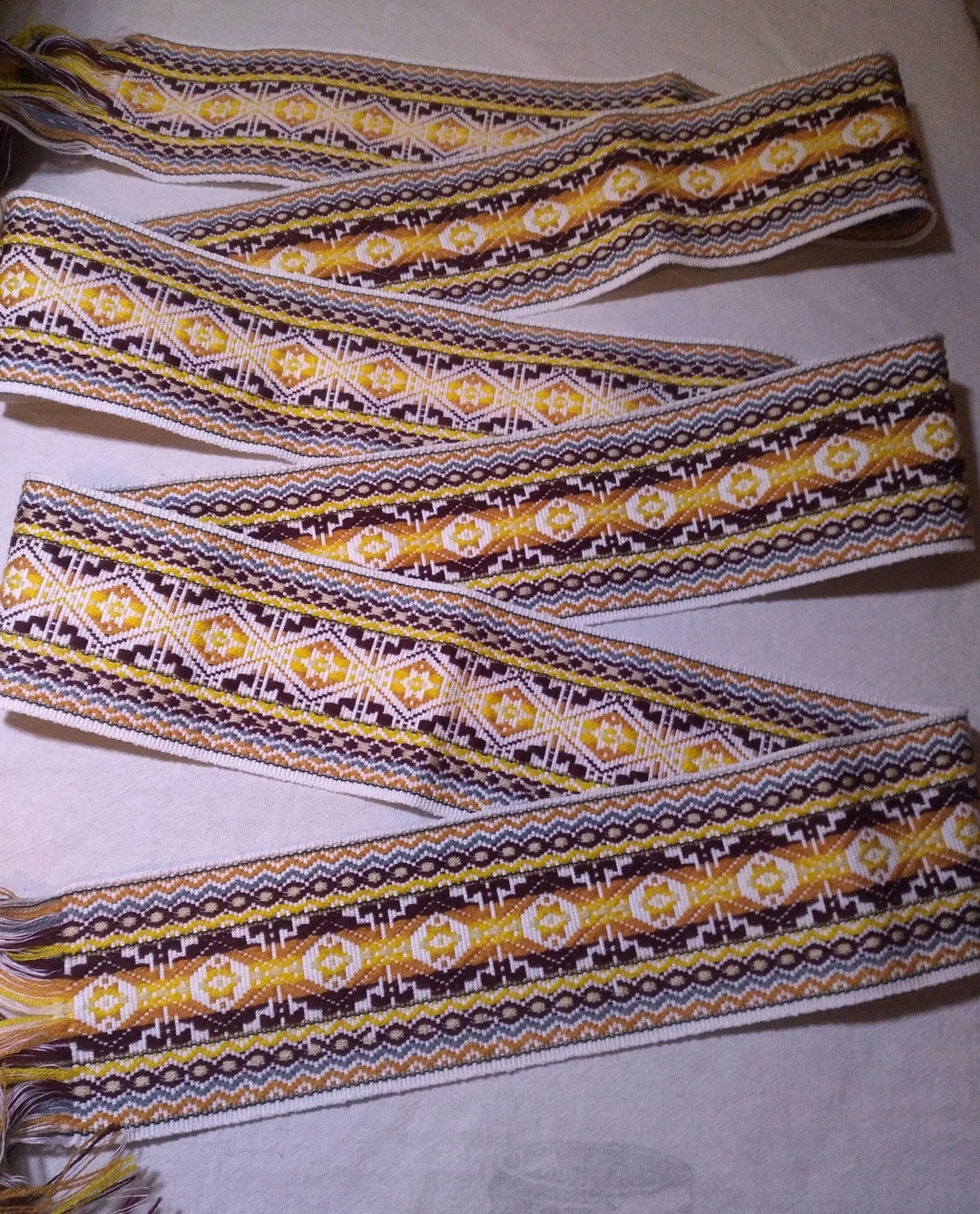 Ecuadorian Sash Belt/''woven Sash/ Woven Ethnic Ribbon/ DIY Belt/ Hand ...