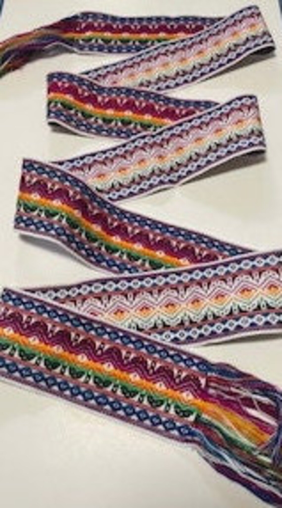 Ecuadorian Sash Belt/''woven Sash/ Woven Ethnic Ribbon/ DIY Belt/ Hand ...