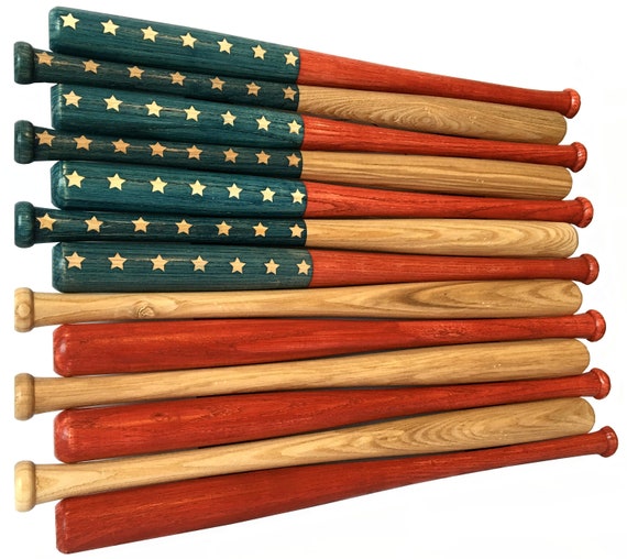 American Flag Made Out of 18 Inch Baseball Bats. Rustic / Aged - Etsy