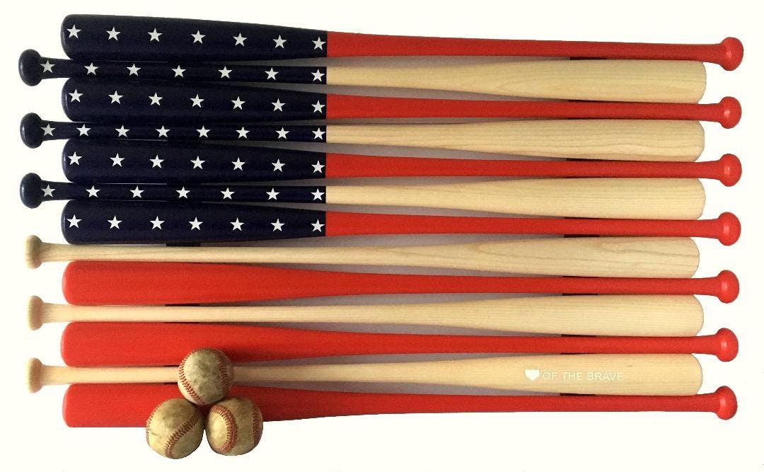Baseball Bat American Flag. Made With 36 Inch Bats. Engraved With "home ...