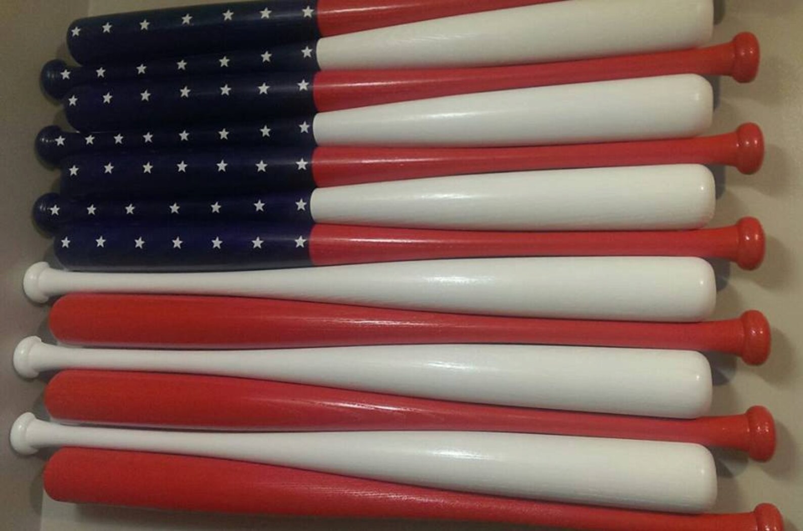 Wood Baseball Bat American Flag Made With 30 Inch Bats - Etsy