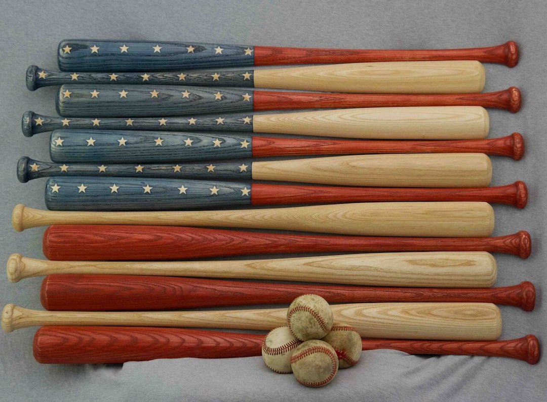 Rustic Baseball Bat American Flag Made With 30 Inch Bats - Etsy