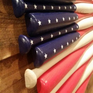 Wood Baseball Bat American Flag Made With 30 Inch Bats - Etsy
