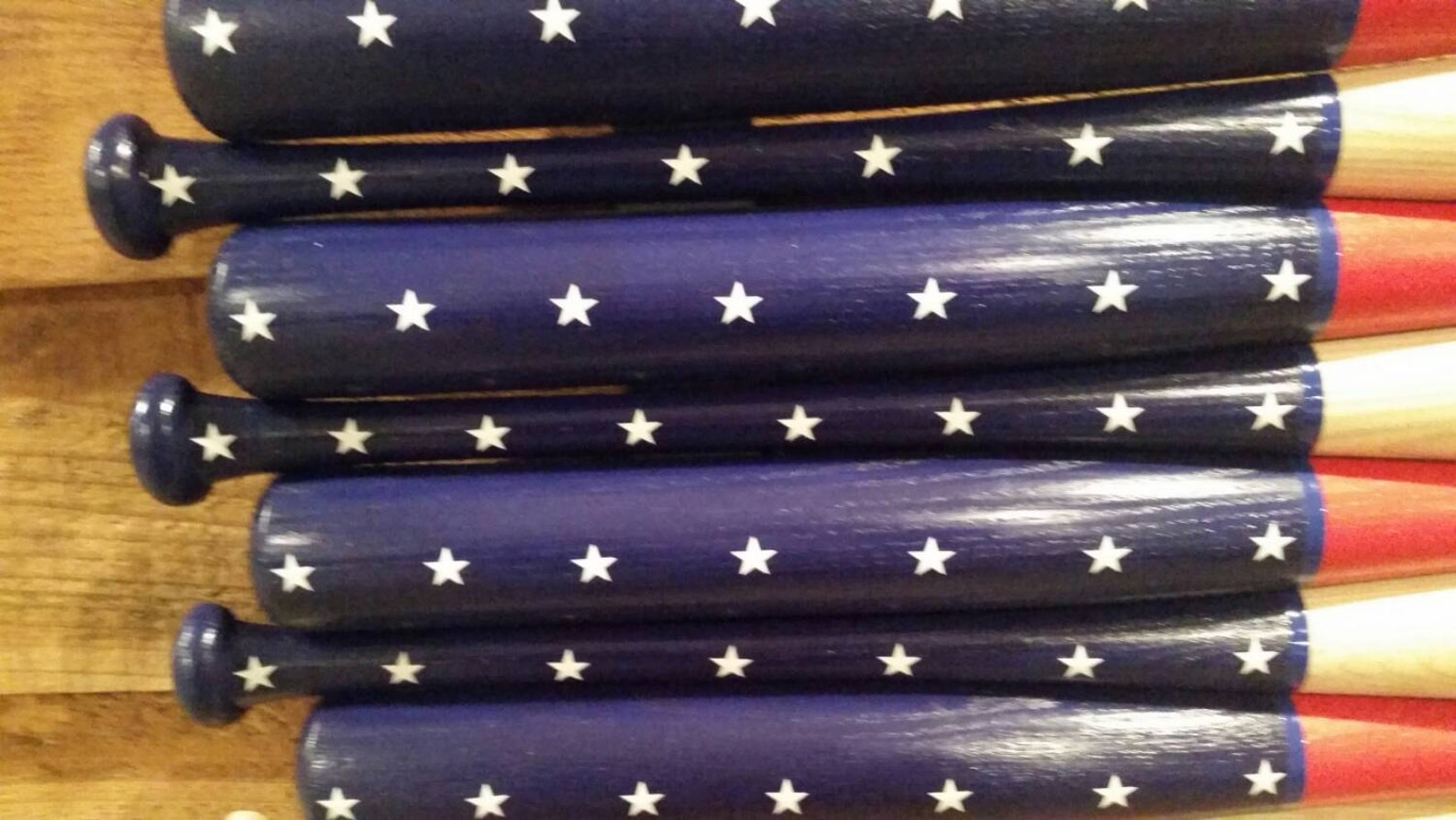 Wood Baseball Bat American Flag Made With 30 Inch Bats - Etsy