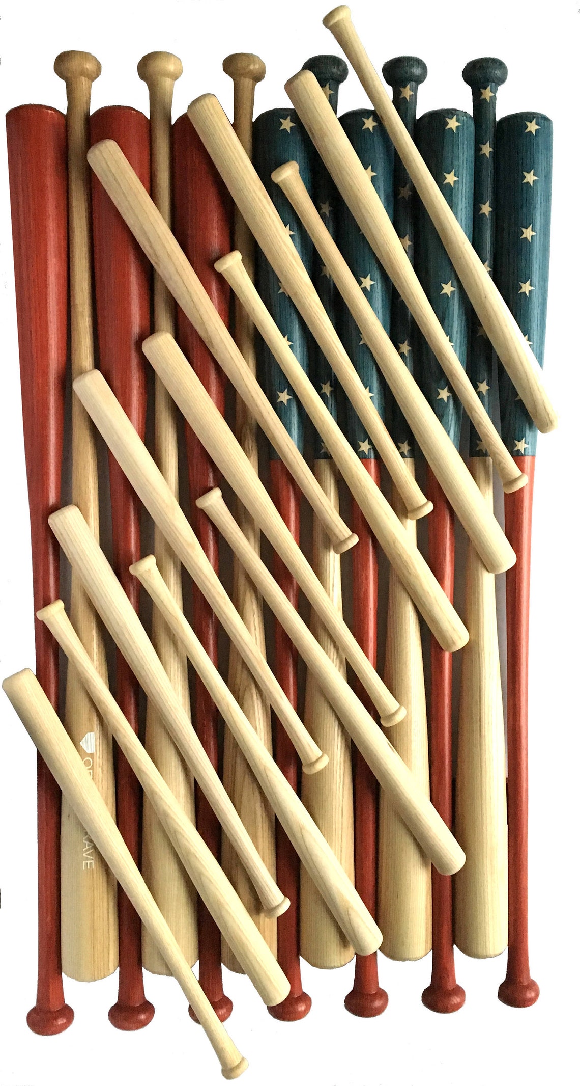 13 Baseball Bat Halves to Make American Flag. 18 Inch Bats - Etsy