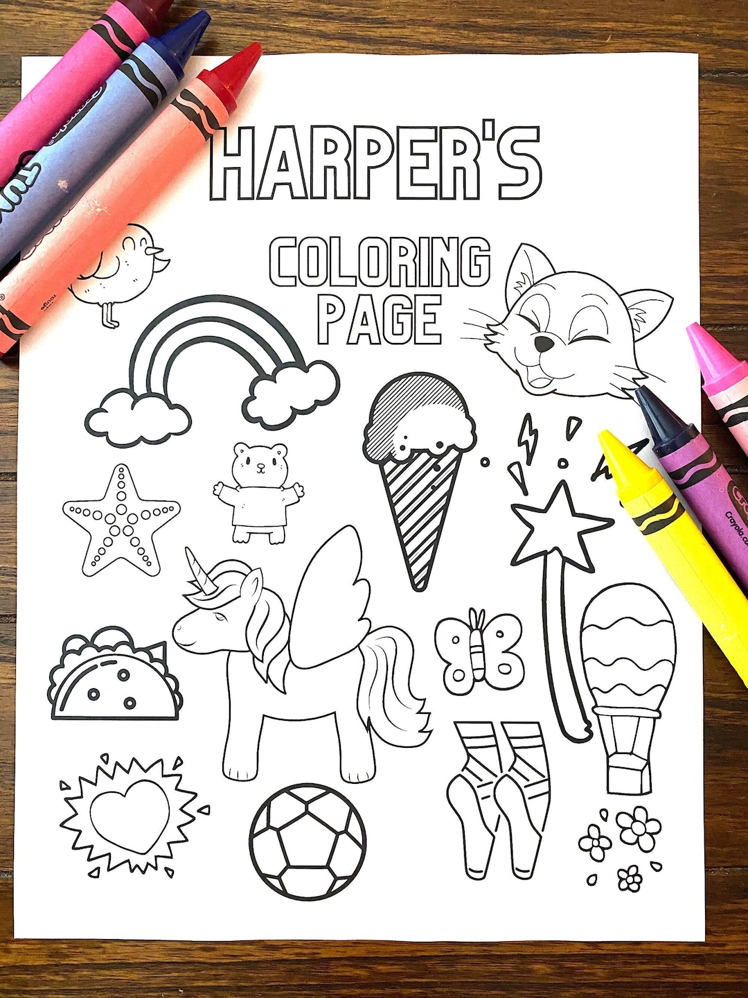 Digital Download | Coloring Page | Personalized Coloring Page ...