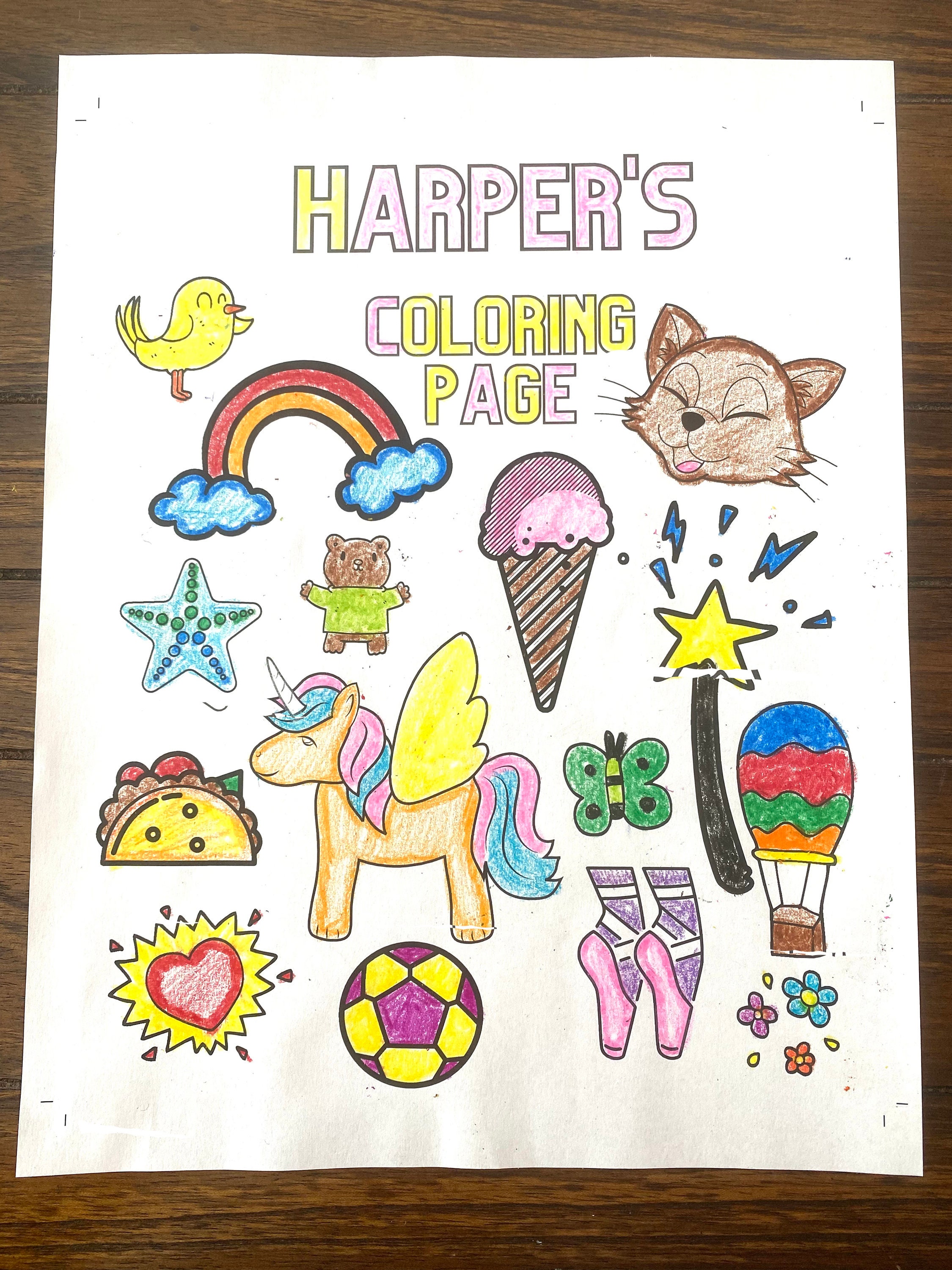 Digital Download | Coloring Page | Personalized Coloring Page ...