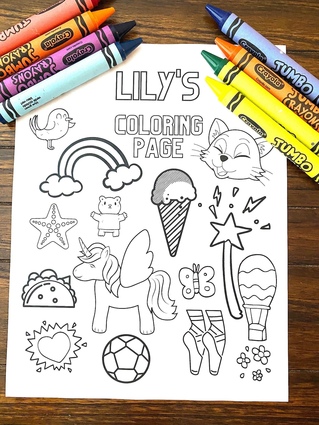 Digital Download | Coloring Page | Personalized Coloring Page ...
