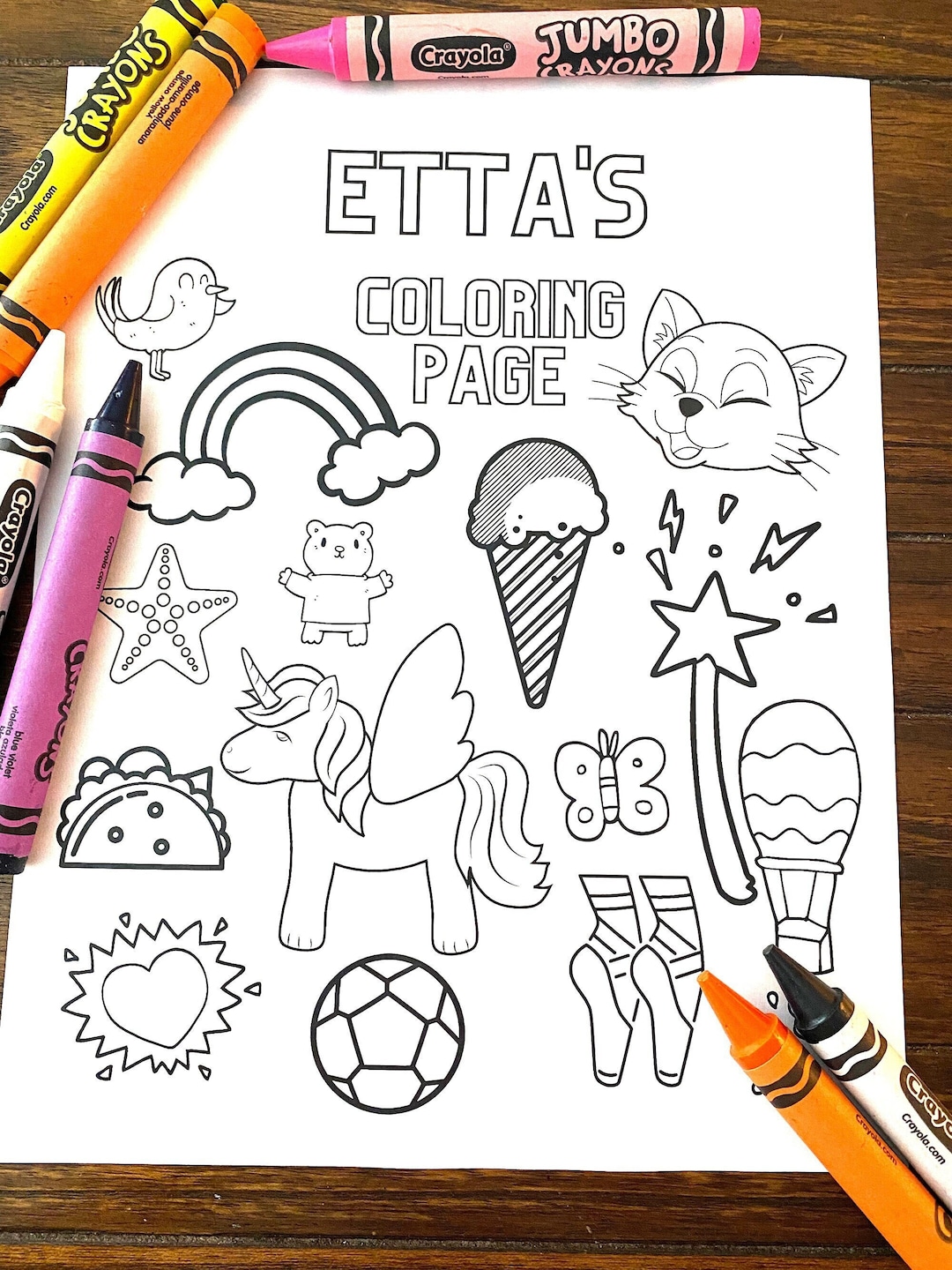 Digital Download | Coloring Page | Personalized Coloring Page ...