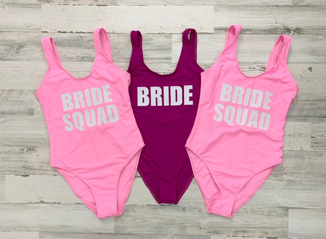 Bride Squad Swim Bachelorette Swimsuit Bride Swimsuit One Piece