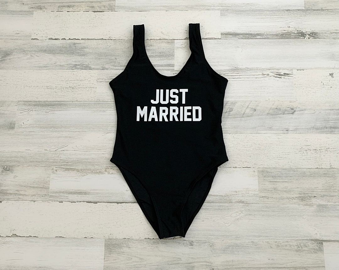 Just Married Swimsuit,bridesmaid Swim, Squad Swimsuit, Team Bride ...