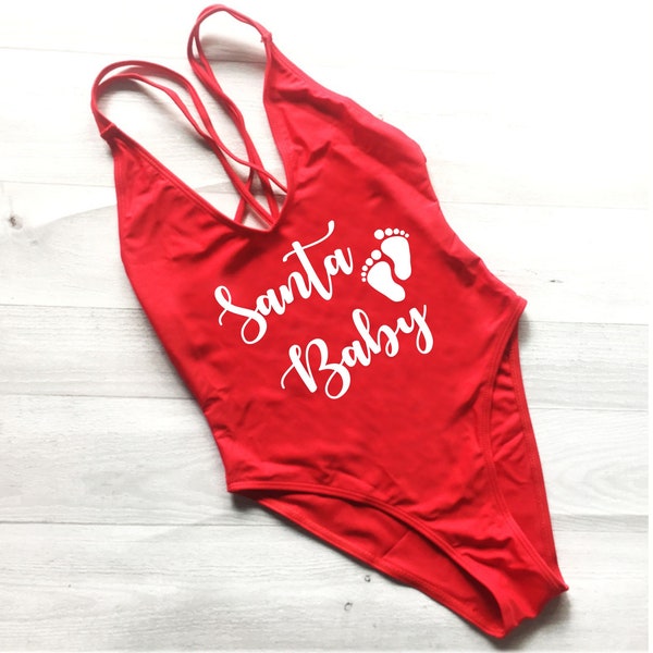 Santa Swimsuit - Etsy