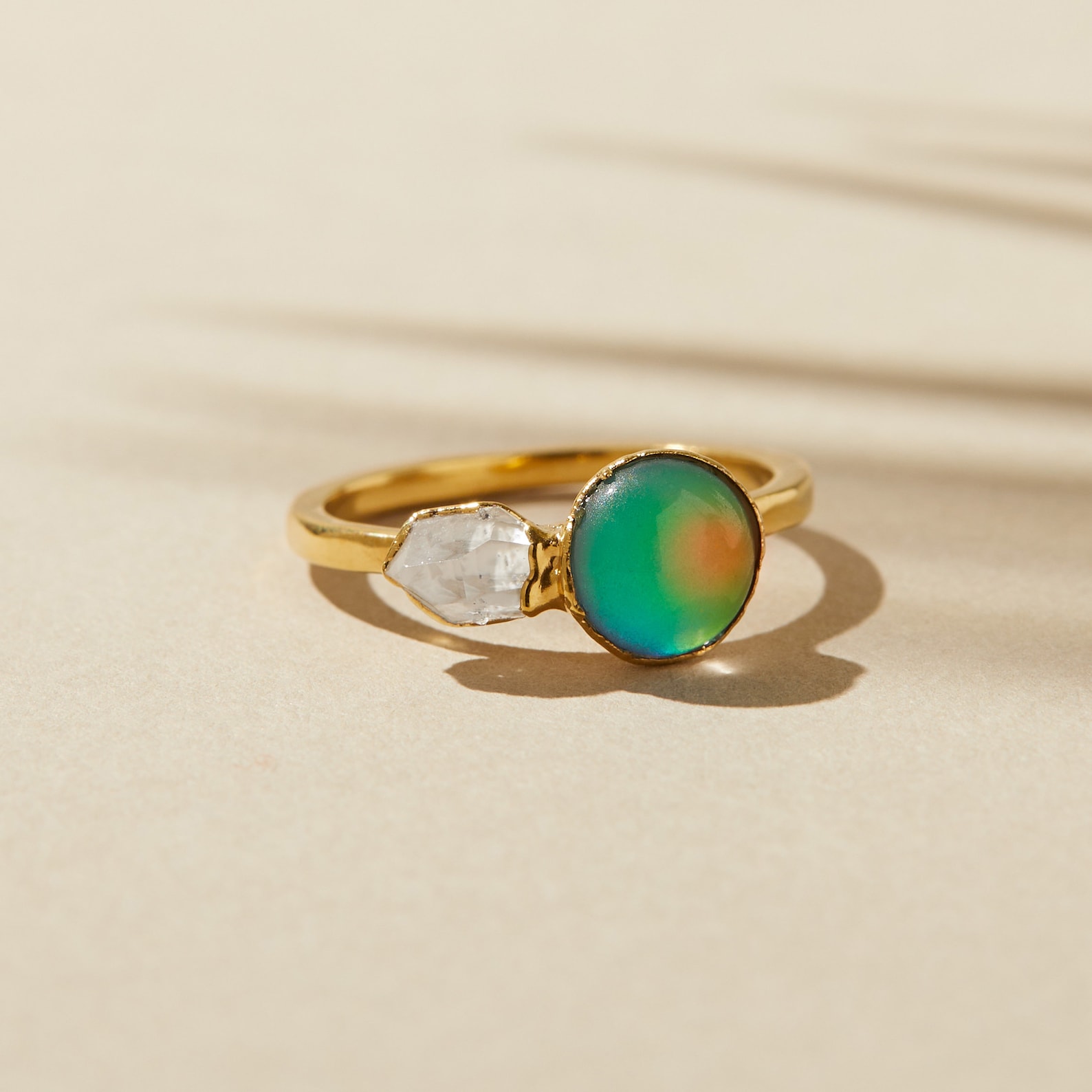 Mood Ring Diamond Accent Ring Best Friend Birthday Gift - Etsy