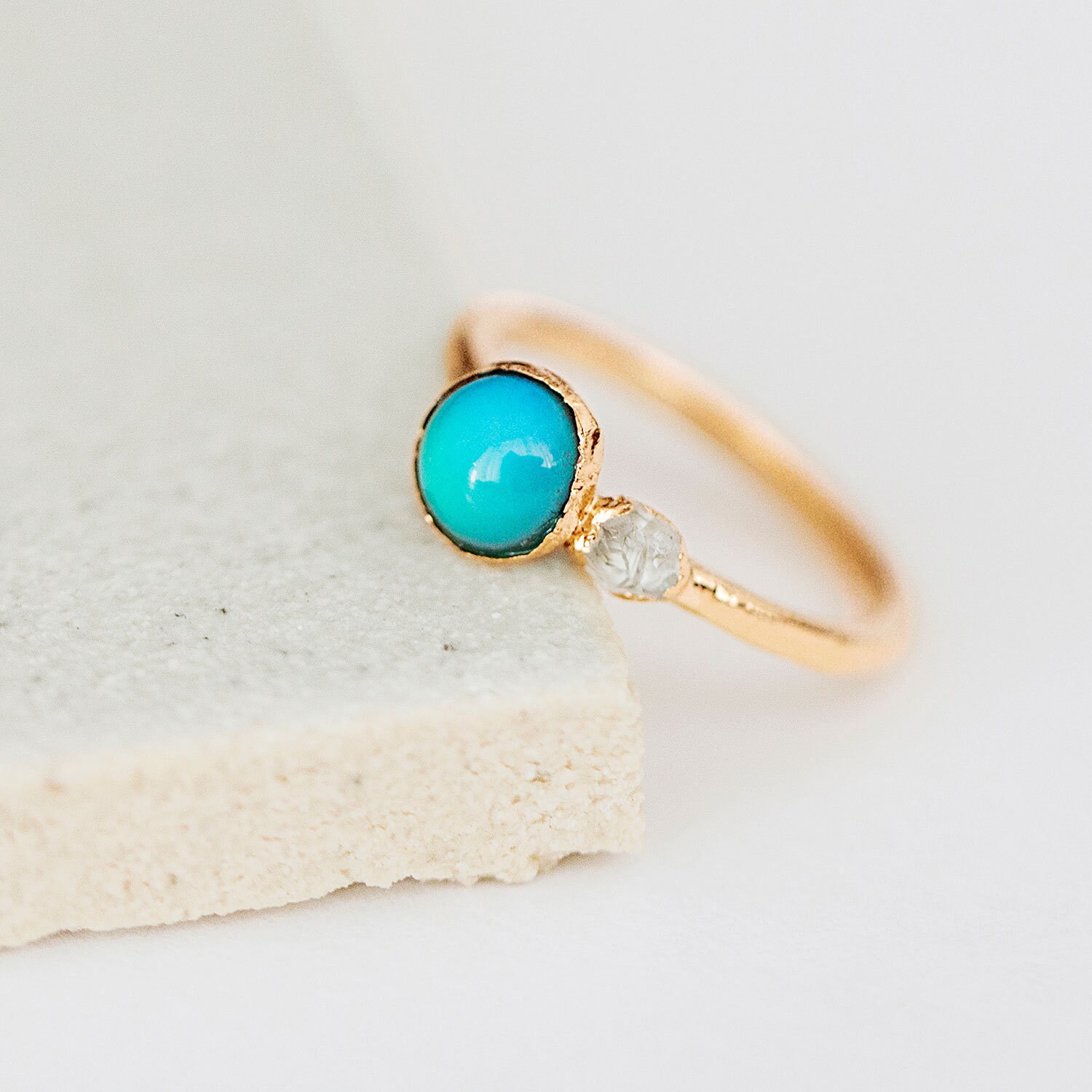 Mood Ring Diamond Accent Ring Best Friend Birthday Gift | Etsy