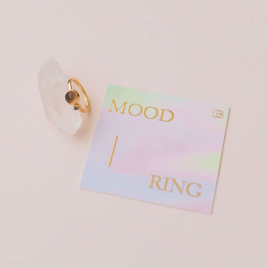 Mood Stone Ring, Color Changing Mood Jewelry, Hippie Ring, Gradient ...