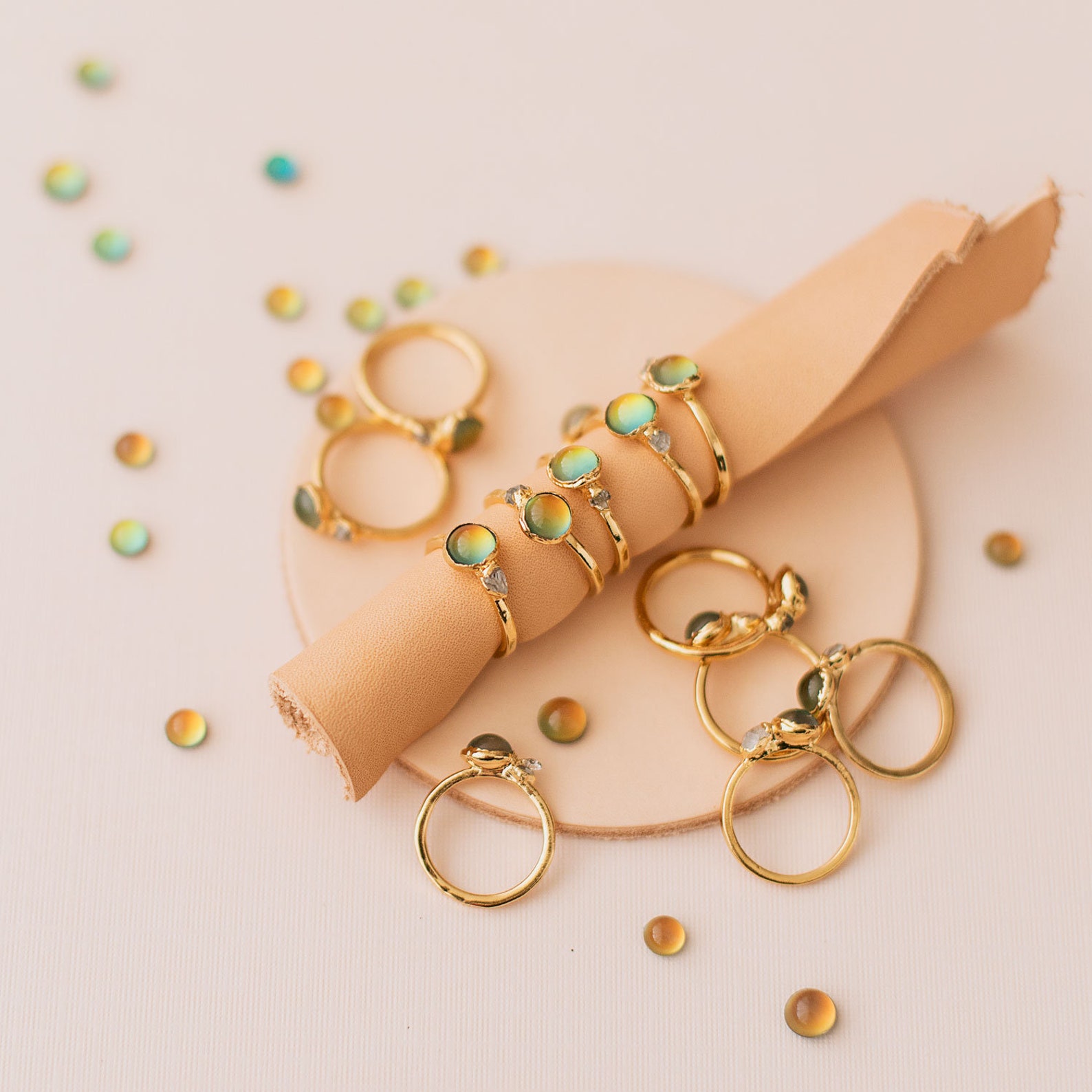 Mood ring diamond accent ring best friend birthday gift | Etsy