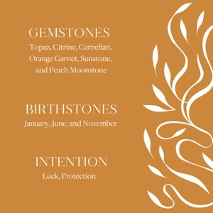 Orange Birthstone, Topaz Ring, November Birthday Gifts for Her, Boho ...