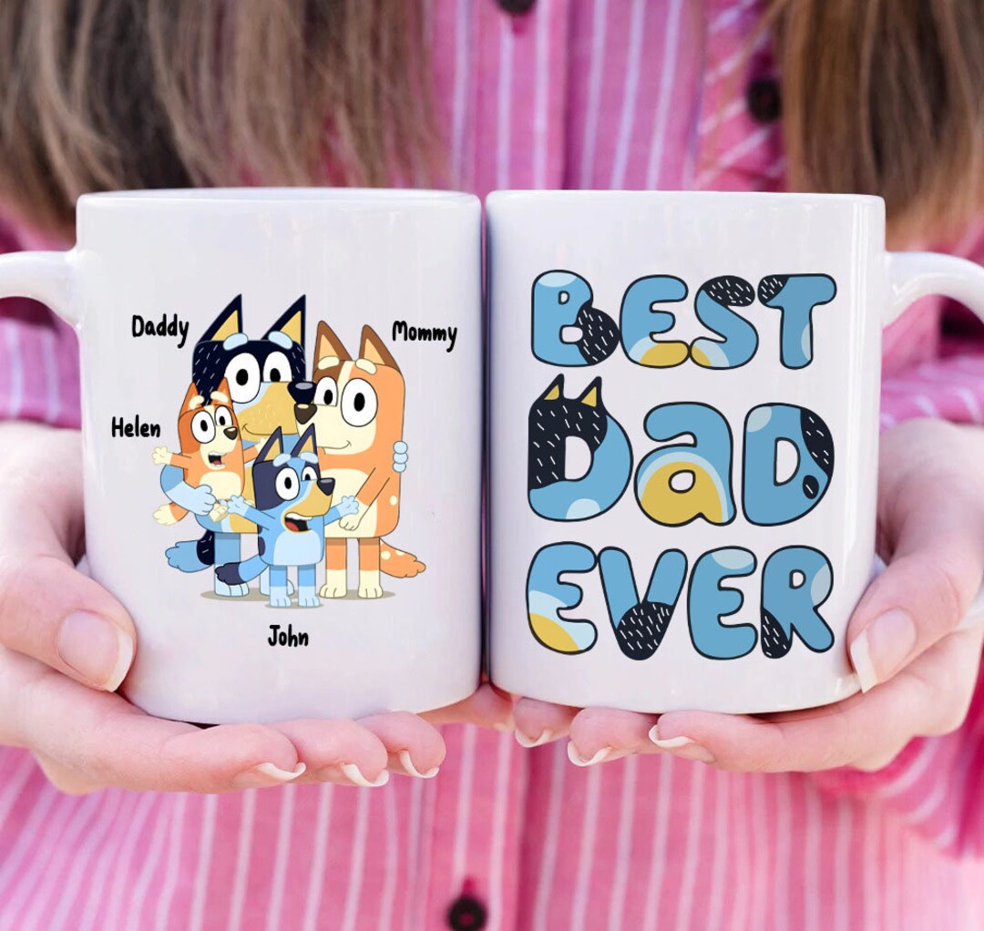 Personalized Bluey Family Mug Bluey Dad Mug Bluey Bingo - Etsy
