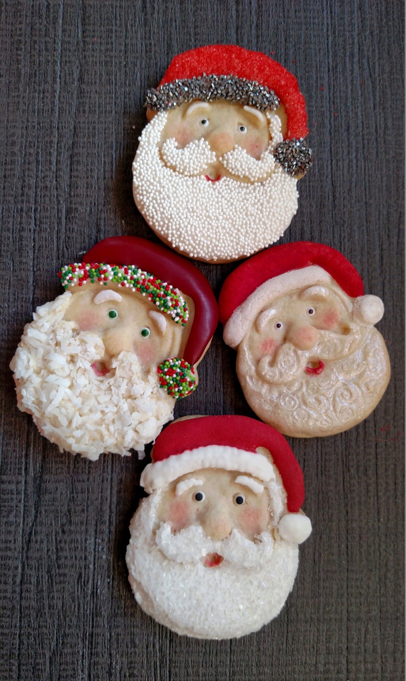 Santa Face Silicone Cookie Mold - Etsy
