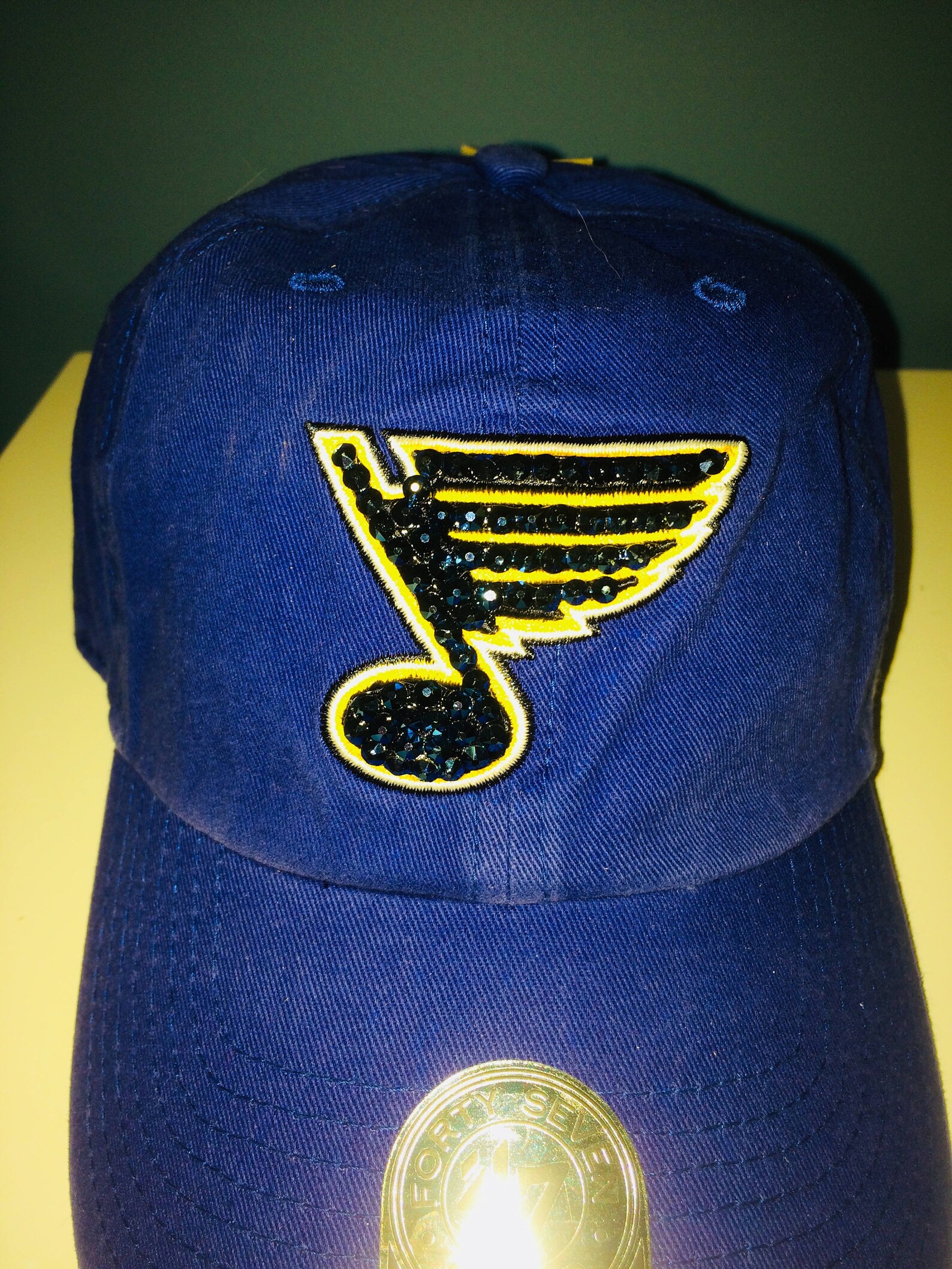St. Louis Blues Baseball Cap in Swarovski Rhinestones. - Etsy