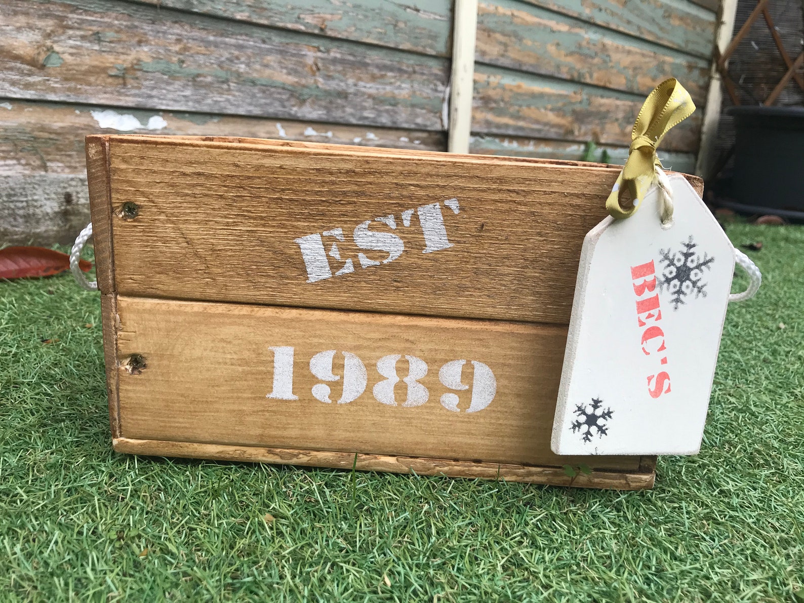 Handmade Personalised Date Crates - Etsy UK