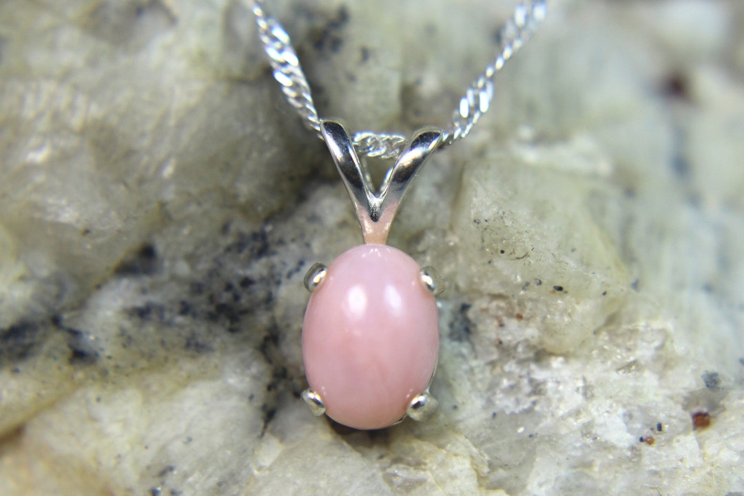 OPAL - Natural Pink Opal Peruvian .925 Sterling Silver Solitaire ...