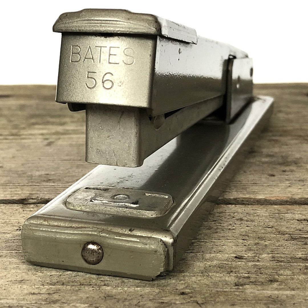 Vintage Bates 56 Industrial Silver Stapler - Deco Style for School ...